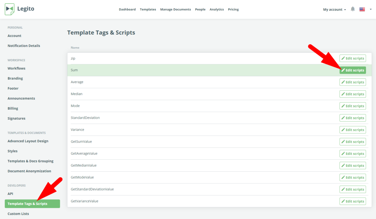 Script Administration | Legito