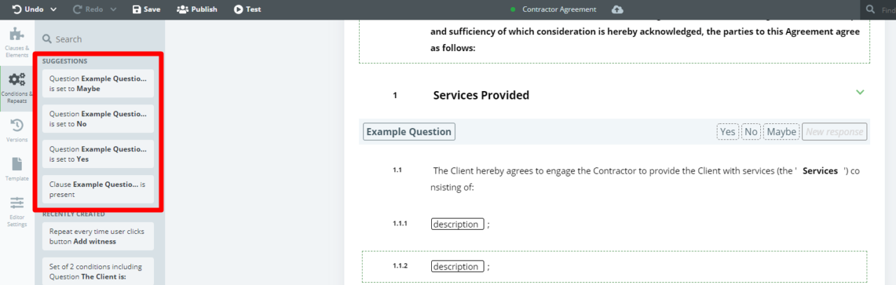 Template Editor Features Overview | Legito