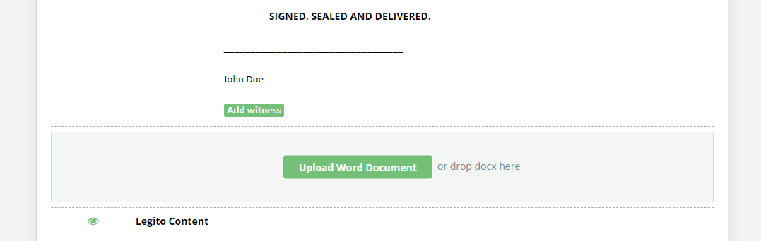 December 2022 Release: Default Values and Word Insertion Section | Legito