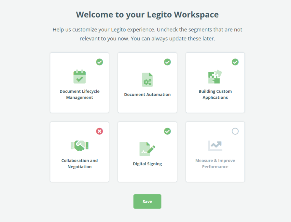Workspace Onboarding | Legito