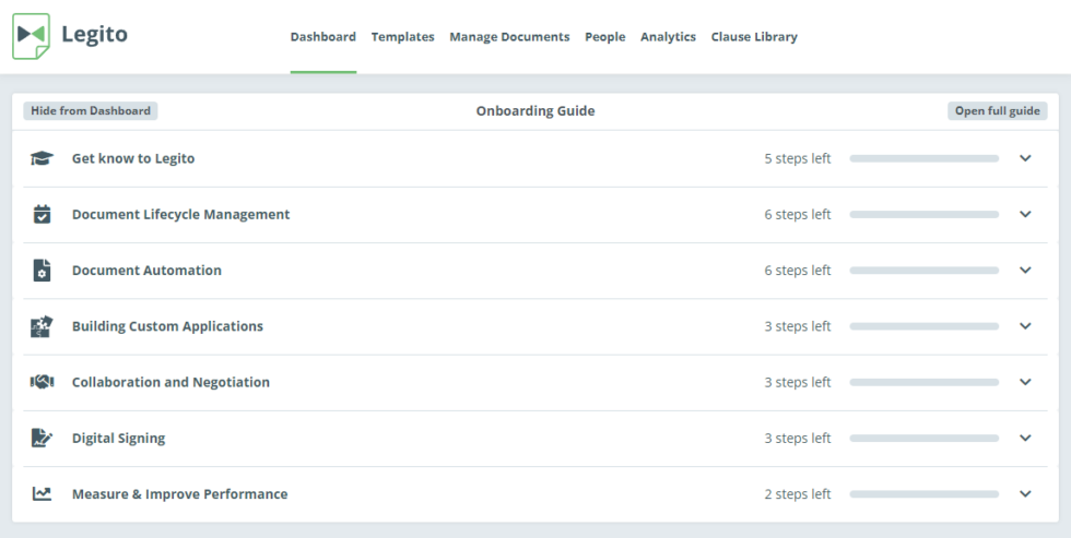 Workspace Onboarding | Legito
