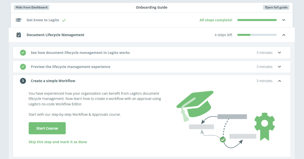 Workspace Onboarding | Legito