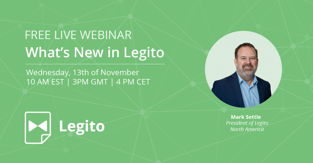 Legito Webinar: What's New in Legito | Legito